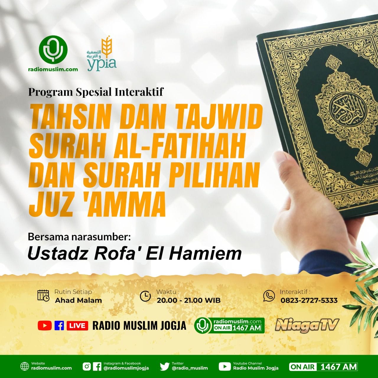 Tahsin dan Tajwid Surat Al-Fatihah dan Surat Pilihan Juz Amma