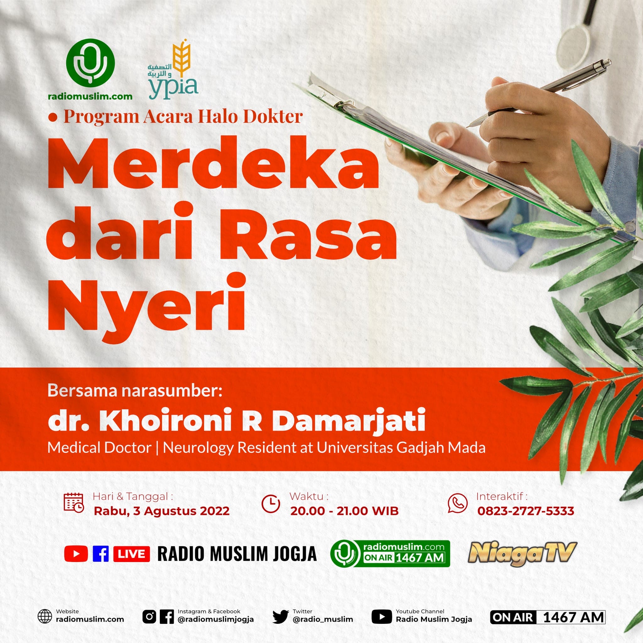 Halo Dokter - Merdeka dari Rasa Nyeri - Radio Muslim Jogja