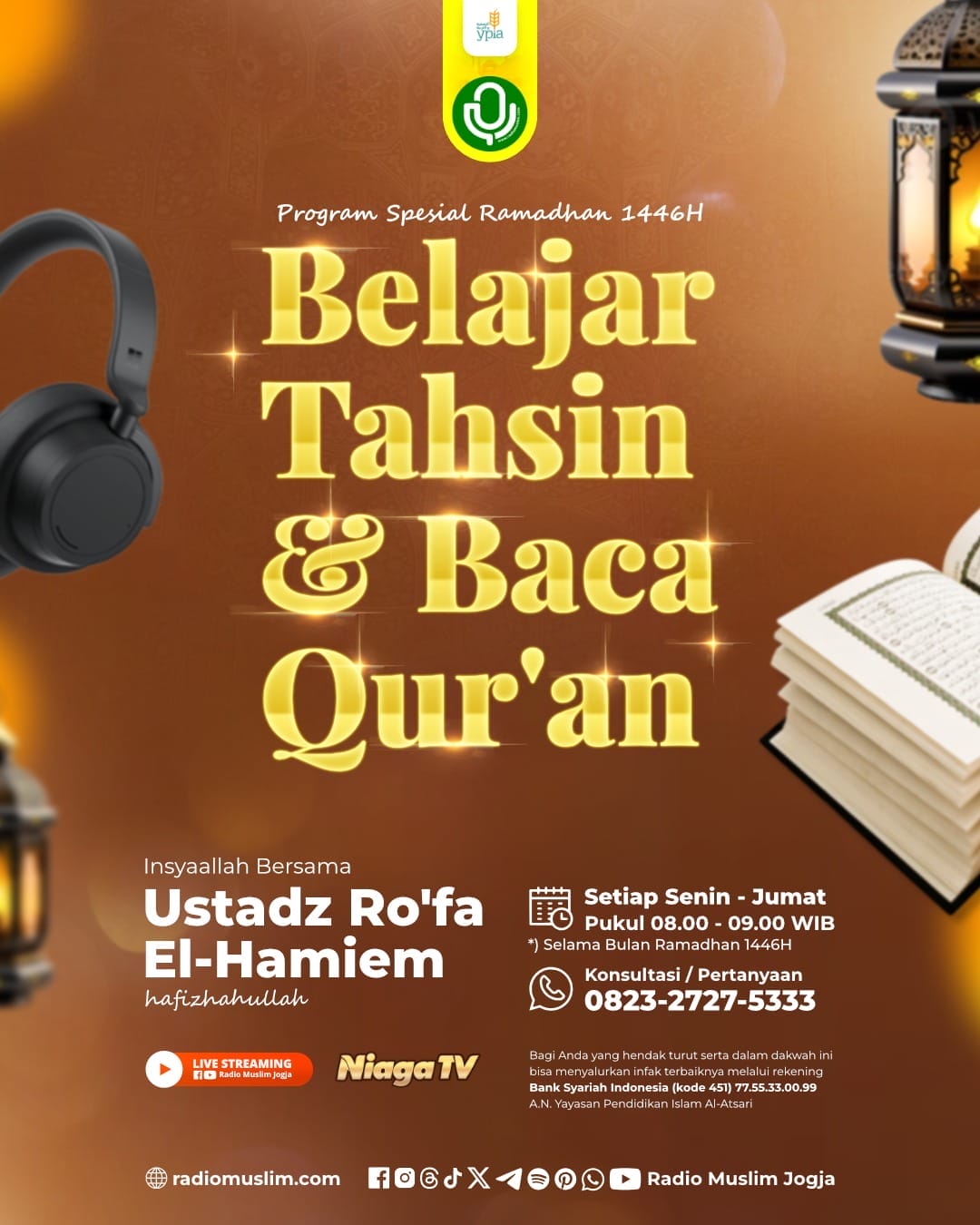 Program Spesial Ramadhan 1446 H Radio Muslim Jogja Bekerja Sama dengan Niaga TV - Radio Muslim Jogja