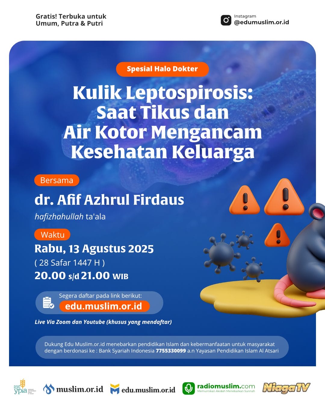 Halo Dokter - Kulik Leptospirosis: Saat Tikus dan Air Kotor Mengancam Kesehatan Keluarga - Radio ...